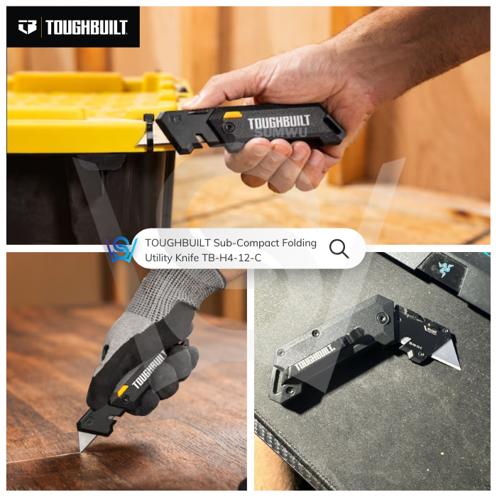 TOUGHBUILT Sub-Compact Folding Utility Knife TB-H4-12-C | Shopee Malaysia