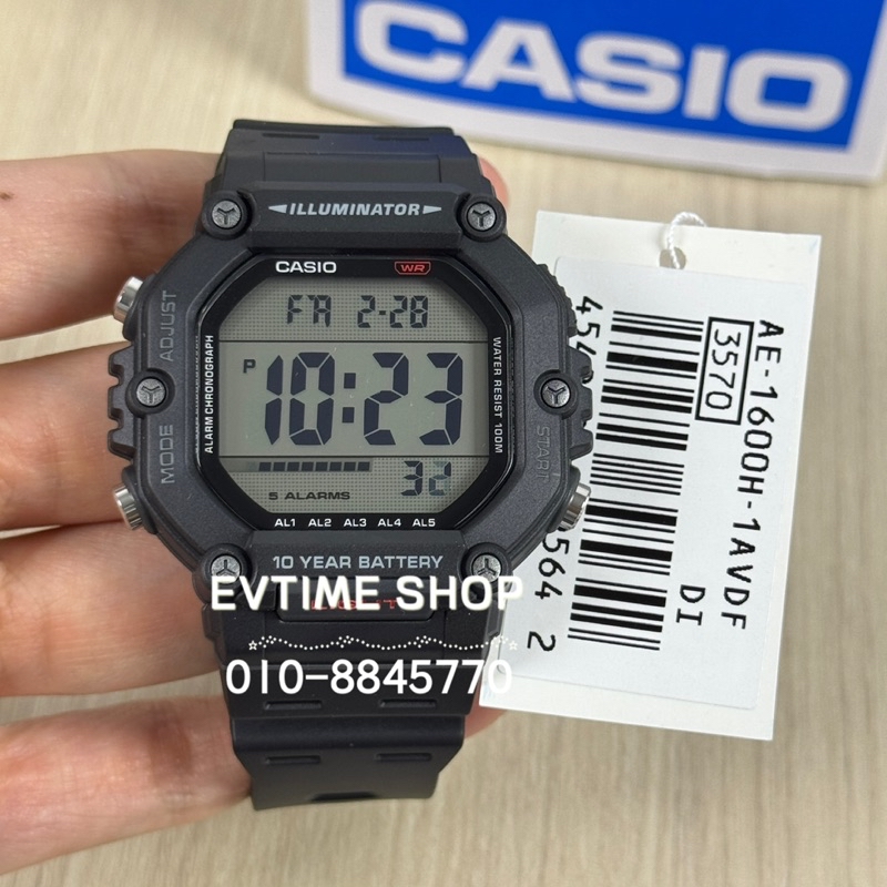 100% ORIGINAL CASIO DIGITAL AE-1600H-1AV / AE-1600H-5AV / AE-1600H-8BV / AE-1600H MEN DIGITAL ...