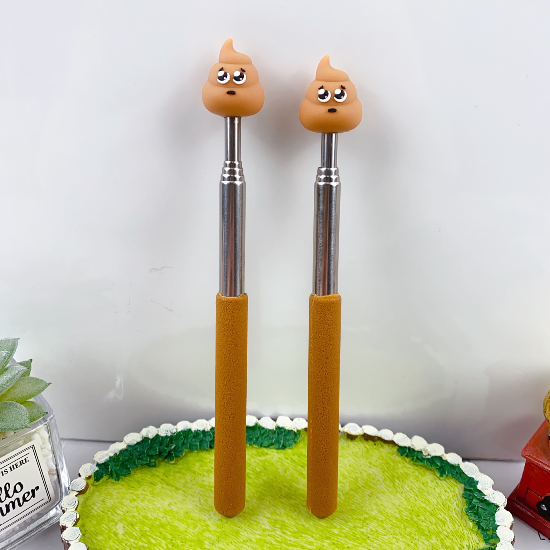 Creative Funny Poop Shape Retractable Telescopic Teacher Finger Pointer ...