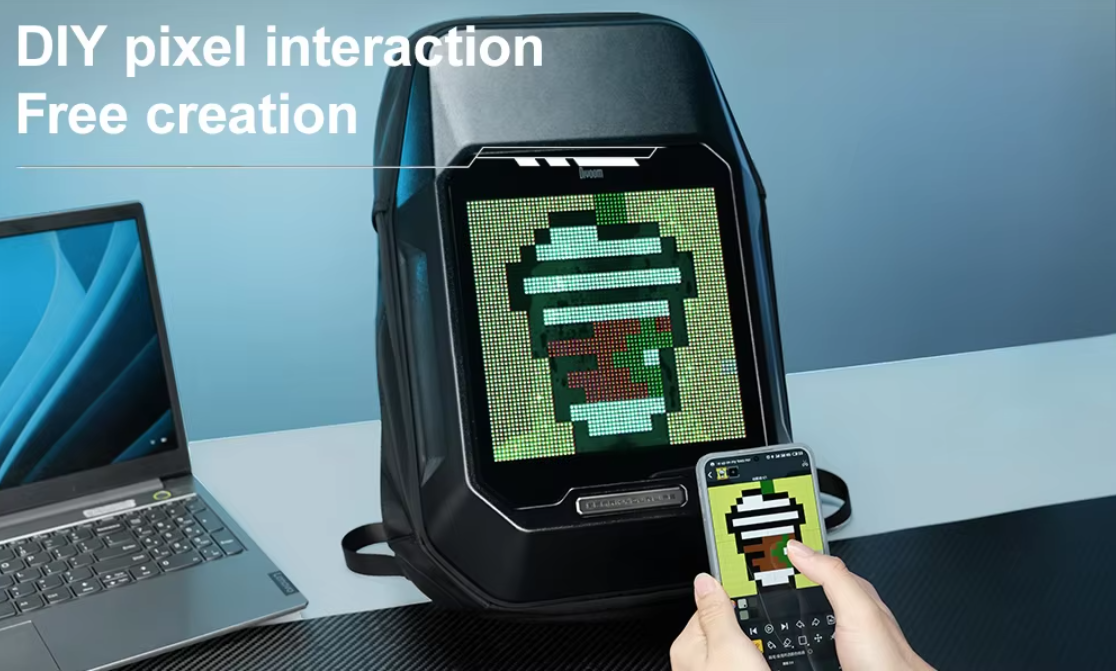 Divoom Cyber bag Pixel Art LED Backpack : Pixel Art LED Backpack for ...