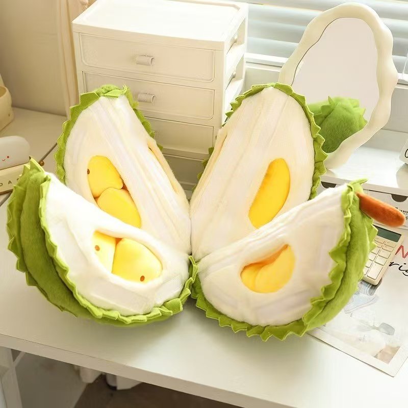 Plush Durian Doll Fruits Golden Pillow Durian Tearable Stress Relieving ...