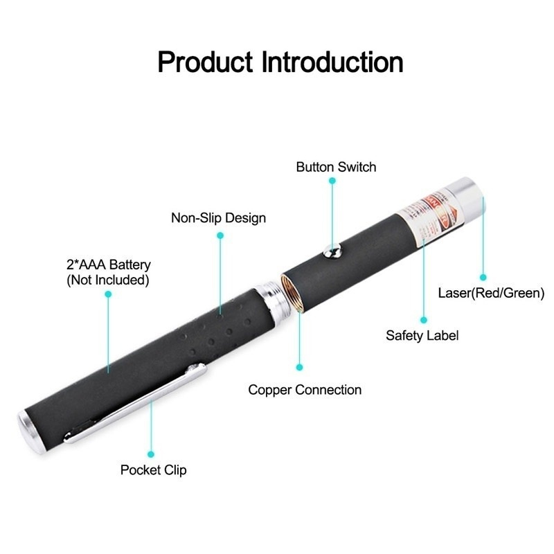 Red,Green,Purple 5mW Laser Pen High Power Stylus Beam Light Long ...