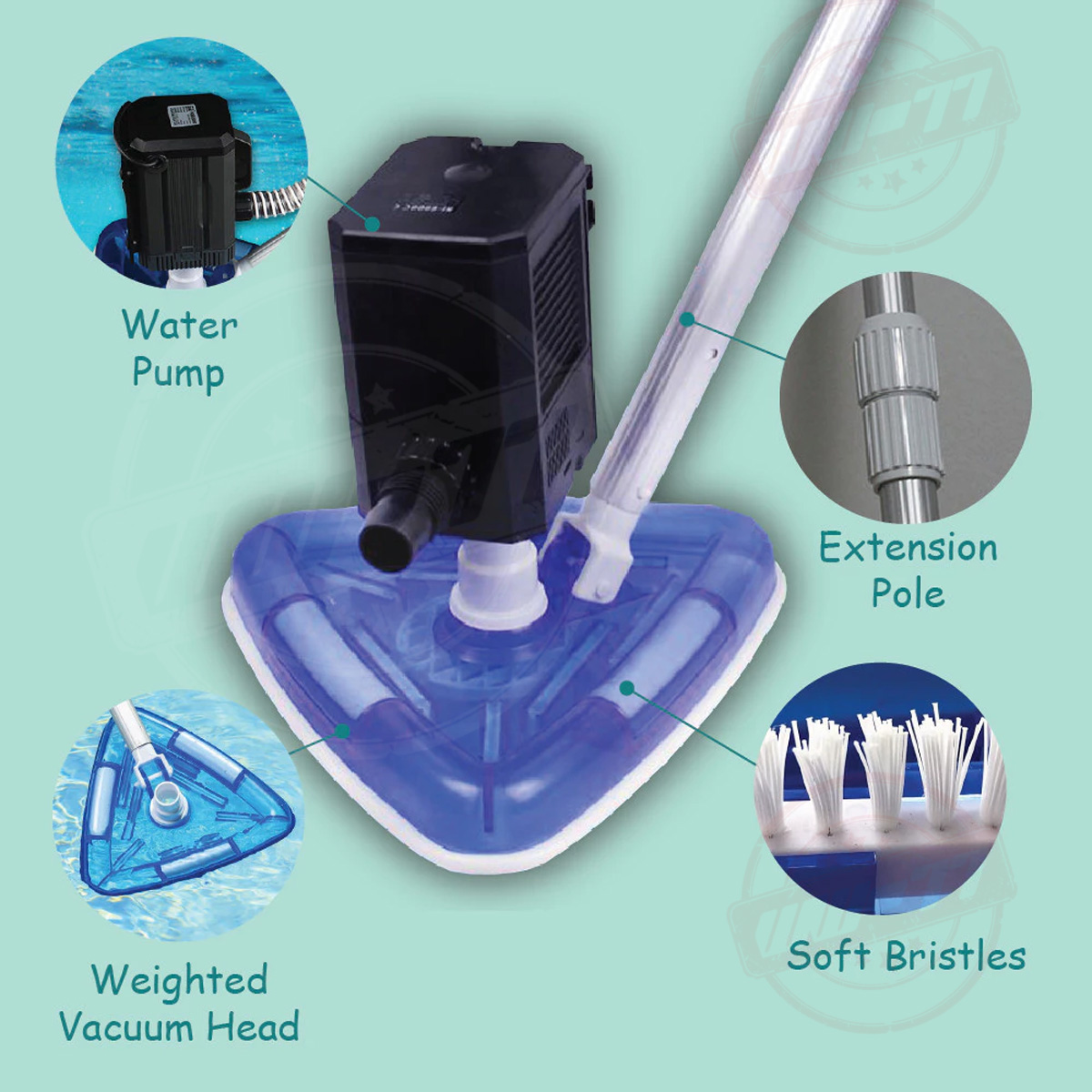 Swimming Pool Vacuum Cleaning Tool Swimming Pool Bottom Cleaner ...