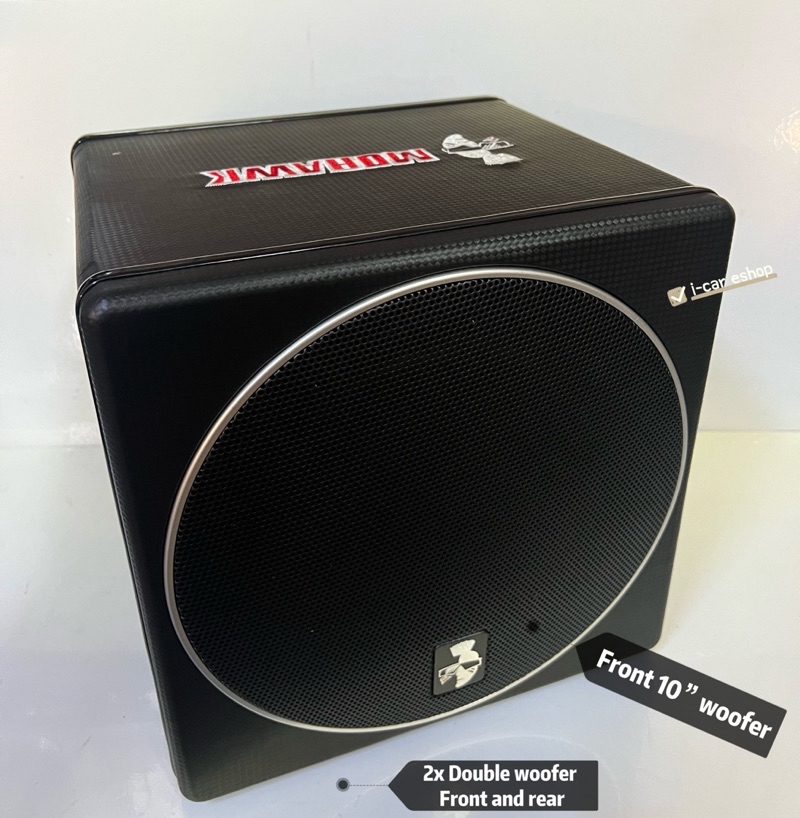 Mohawk 🇺🇸 Double 2x woofer Ative 10”inch subwoofer with mohawk amblem ...