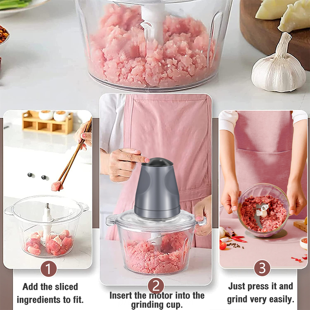 Simmo Meat Grinder Food Processor Blende 450W 4 Blades Chopper Blender ...