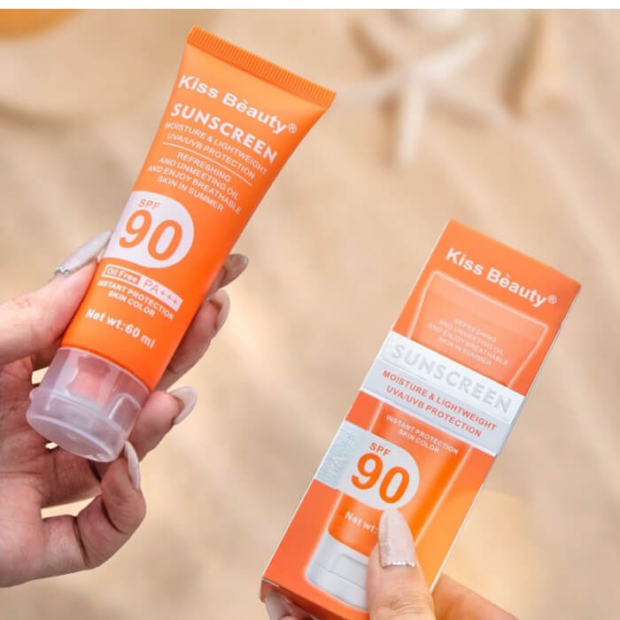💯% Original, KISS BEAUTY SUNSCREEN SPF 90 MOISTURE & LIGHTWEIGHT UVA/UVB PROTECTION 60ML ...