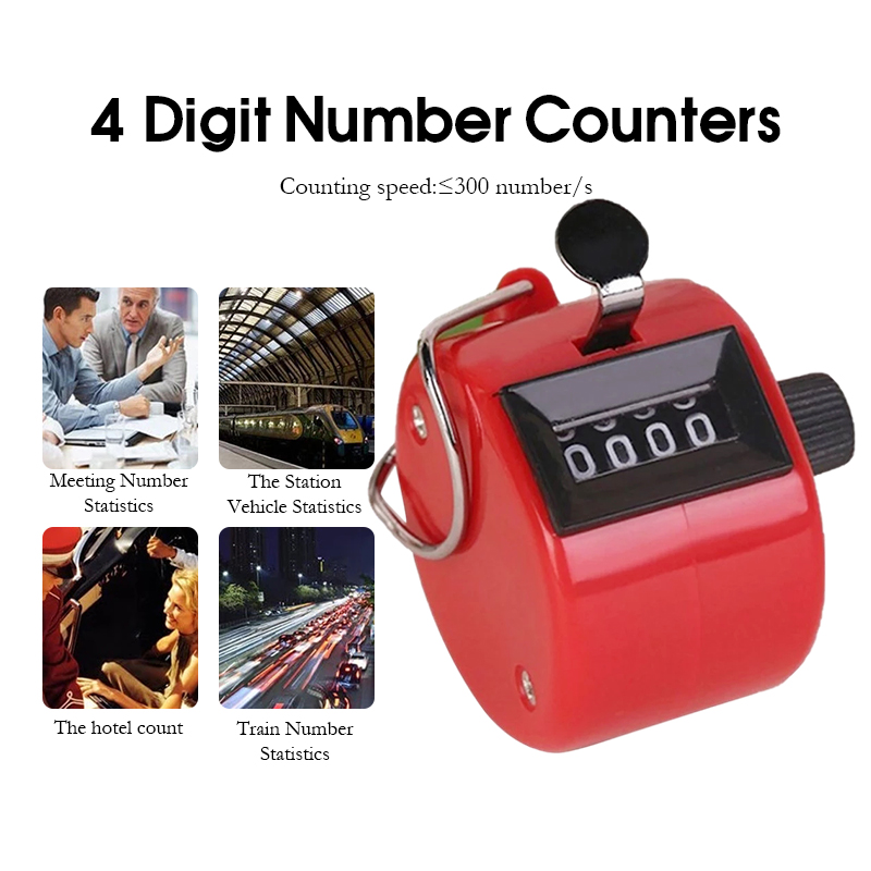 Portable Mini Manual Counter Buzzer 4 Digital Counter Precision ...