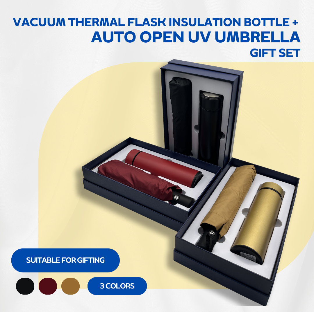 🔥GIFT SET🔥Vaccum Thermal Flask Insulation Bottle + Automatic open ...