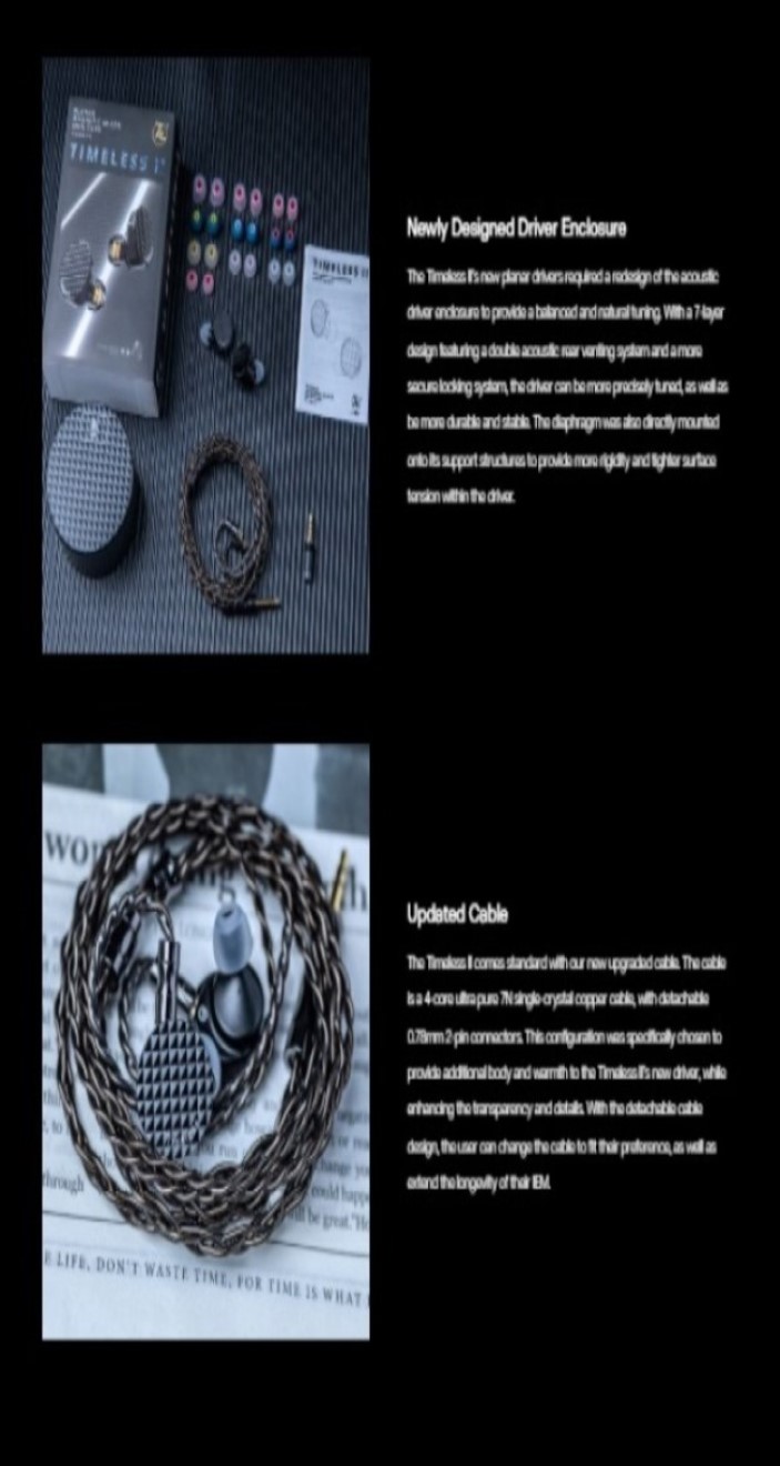 7HZ Timeless II Upgraded 14.5mm Planar Magnetic Driver IEM (Timeless 2 ...