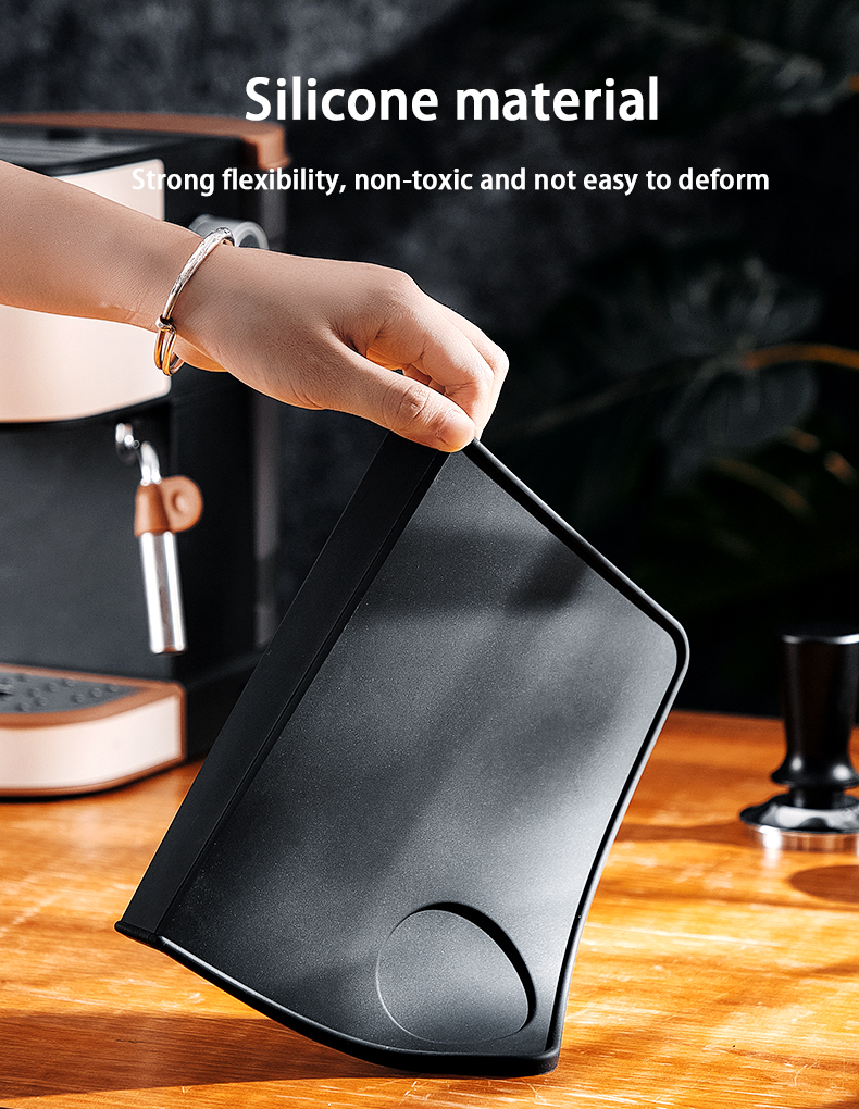 Bincoo Espresso Tamping Corner Mat – Thick Silicone Coffee Powder ...