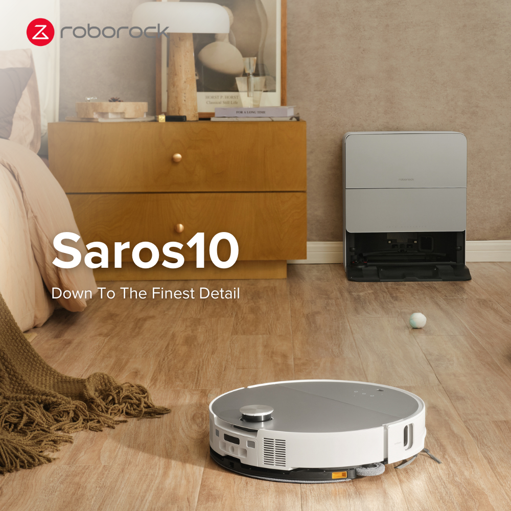 Roborock Saros 10 R&D Robot Vacuum 22,000Pa with Refill and Drainage - Vivid Concepts