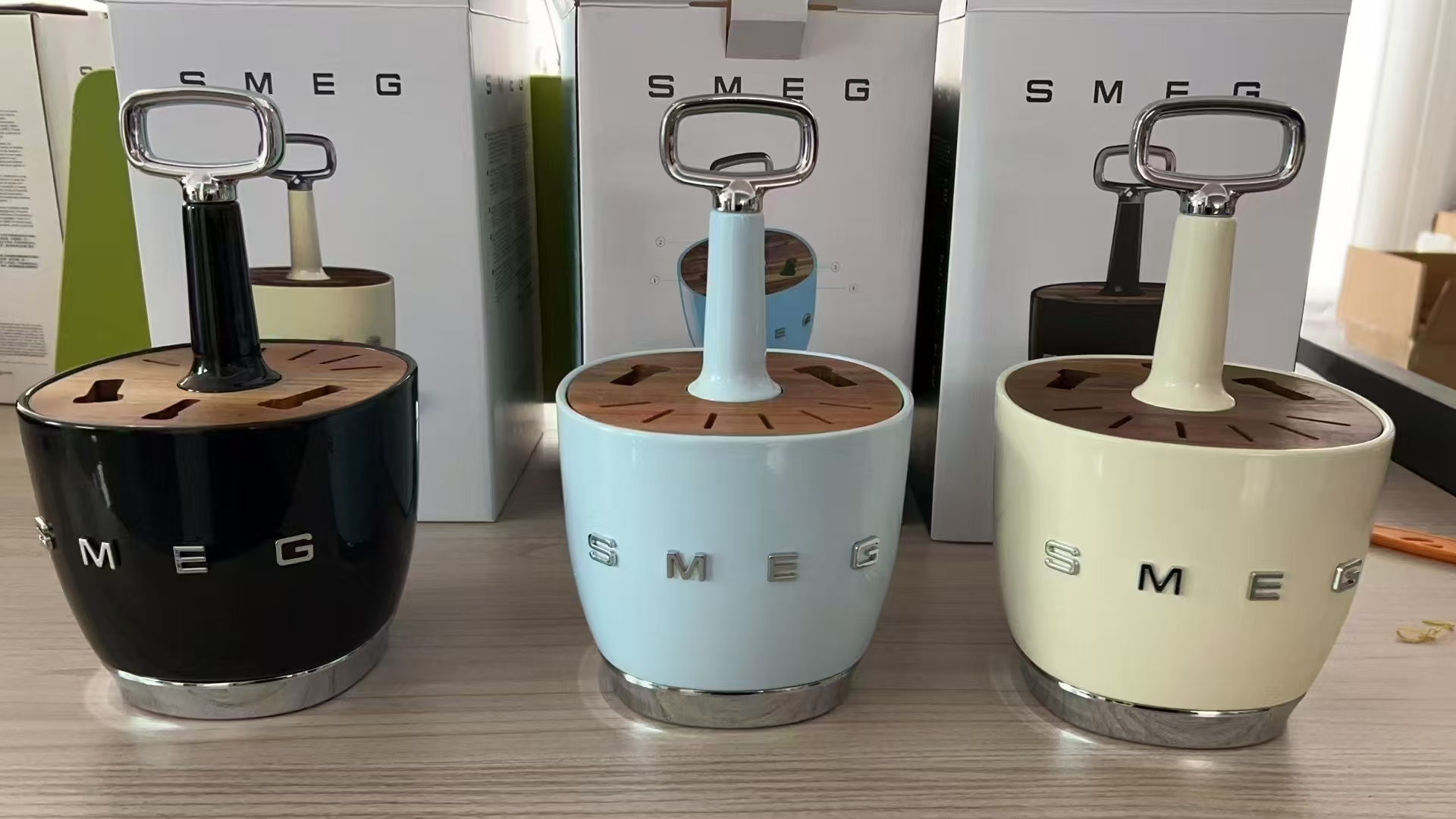 🤞NEW🤞 Italian SMEG Cutlery caddy / holder Limited Edition 304 stainless ...