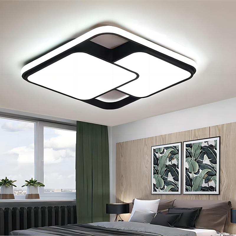 Ceiling Lamp Remote Control Tricolor Ultrathin Lighting Ceiling Lampu ...