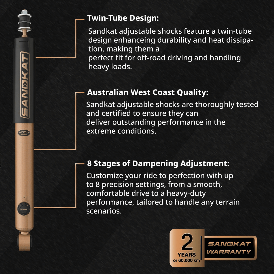 SANDKAT Ford Ranger T9 Adjustable Shock Absorber New Gen Ranger Front ...