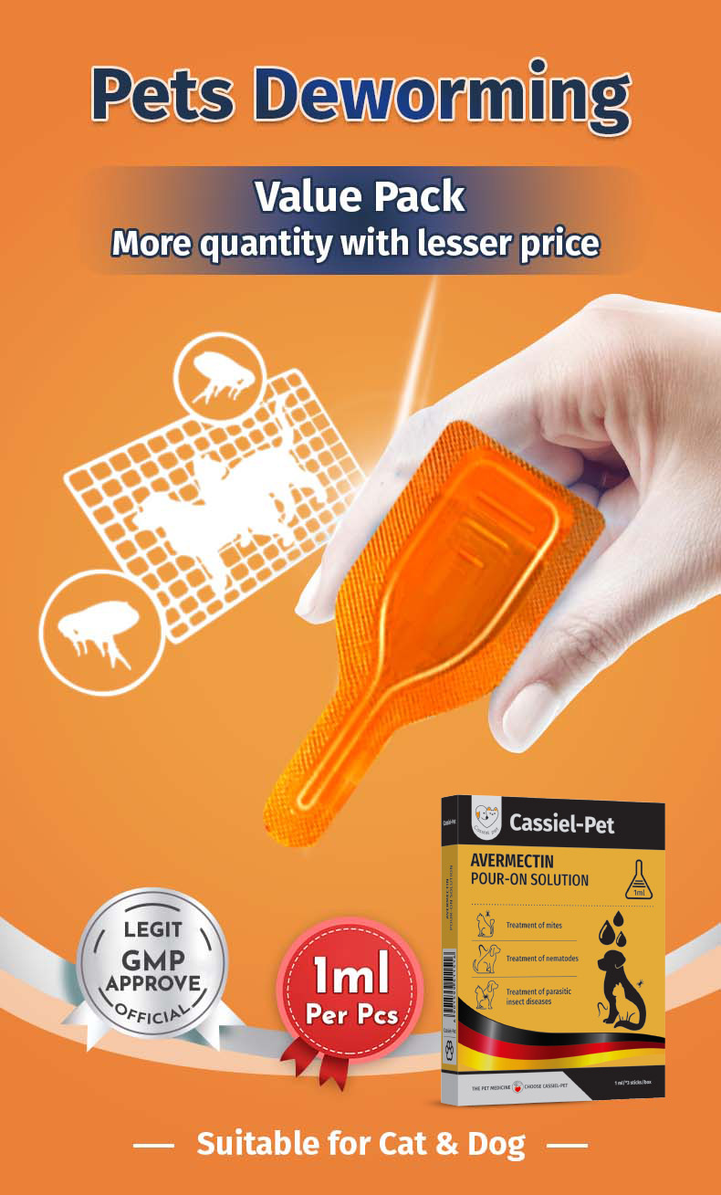 Cassiel Pet Tick and Flea Spot Treatment for Cats & Dogs - 3ml, 3pcs, 9 ...