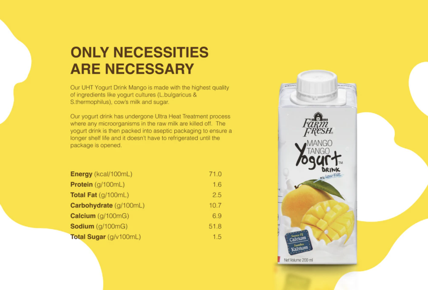 Farm Fresh UHT Yogurt Drink (Mixberry + Mango + Strawberry) 125ml x 32 ...