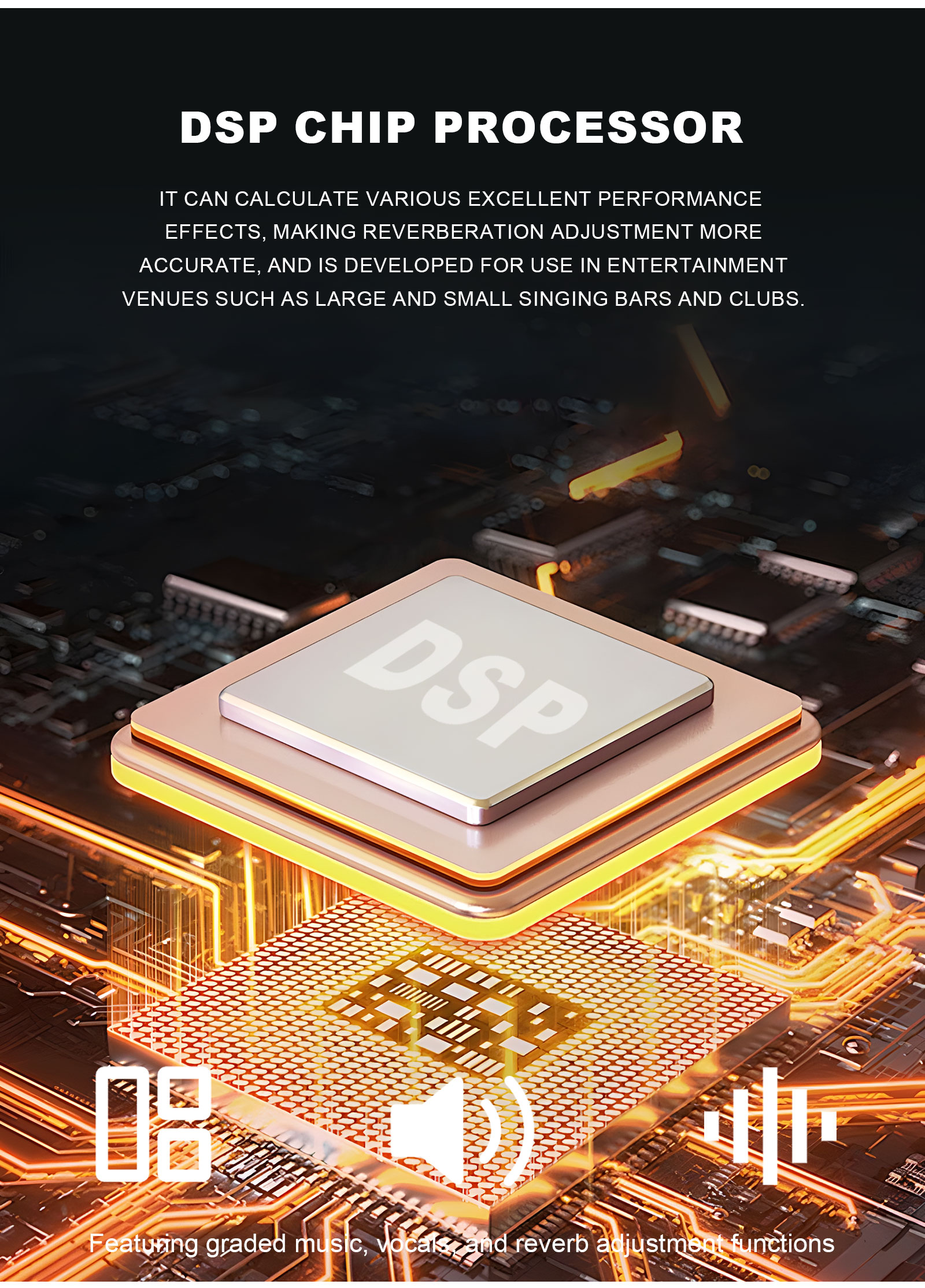 MIC4 Effector built-in DSP99 pre-effector Adjust sound effects Singing ...