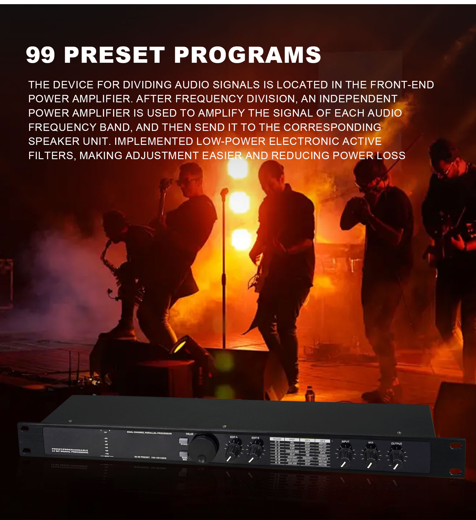 MIC4 Effector built-in DSP99 pre-effector Adjust sound effects Singing ...