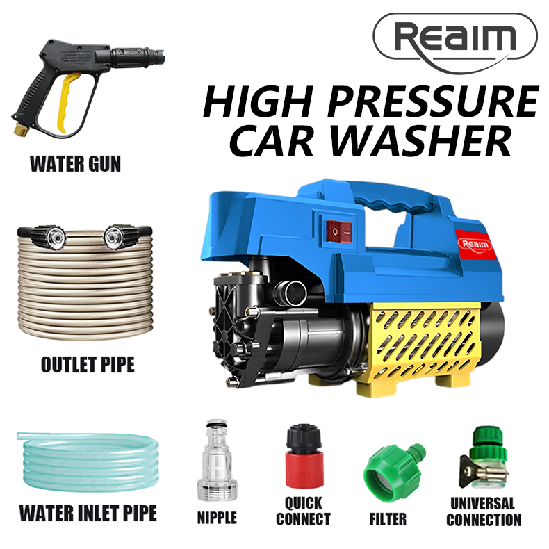 REAIM Water Jet High Pressure Portable Car Washer Washing Machine Spray ...