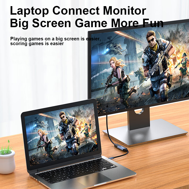 MeeGoo USB-C to HDMI Cable 4K 60Hz Display Nylon Braid Thunderbolt For ...