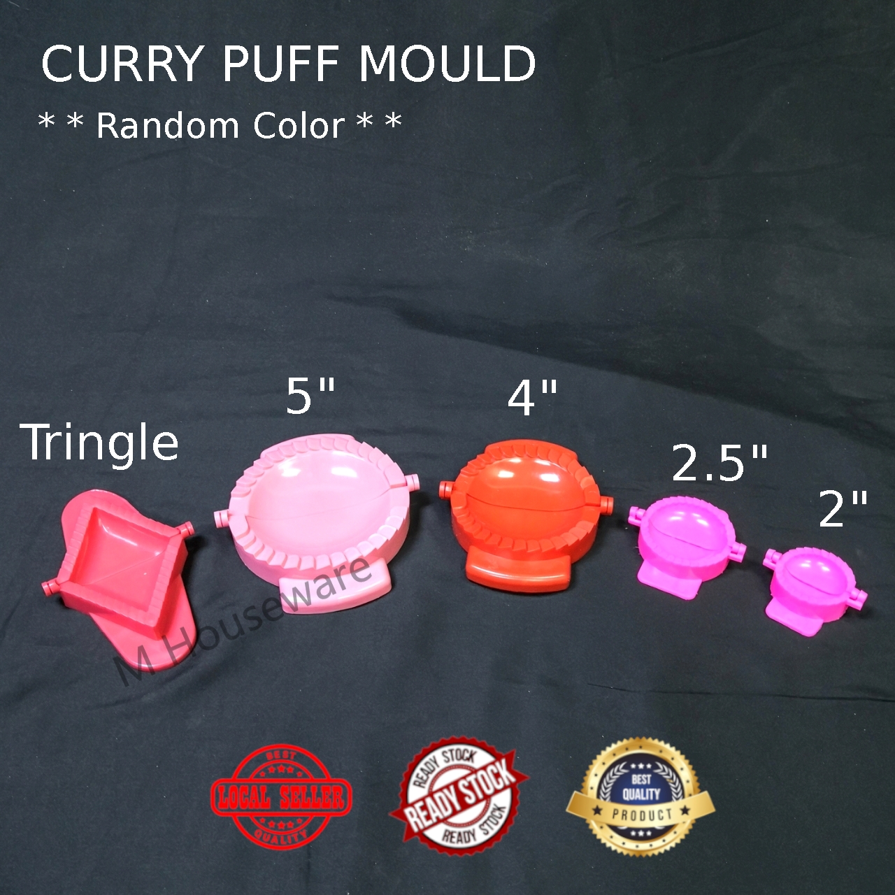 Plastic Curry Puff Mould 2"~5" Tringle Samosa Mould Dumpling Mould ...