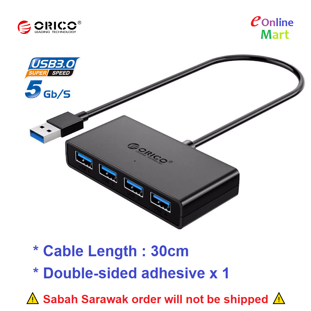 ORICO USB 3.0 HUB 5Gbps SuperSpeed 4-port USB HUB 1 to 4 port USB 3 HUB ...