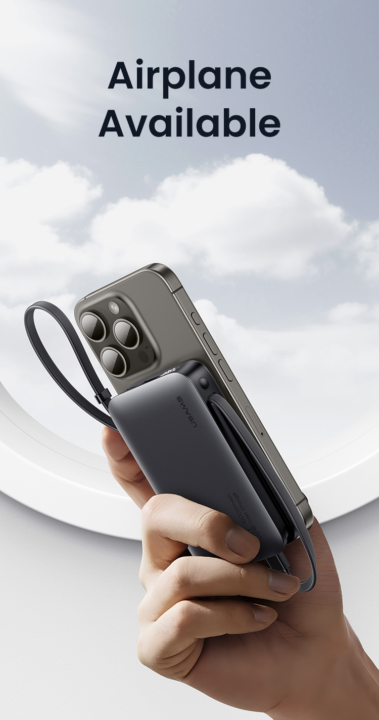 USAMS CCC certificates 20W Fast Charging Power Bank | Built-in Type-C ...