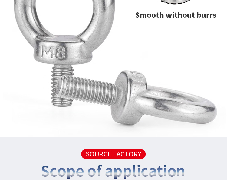 304 Stainless Steel eye bolts lengthened eye screw ring lifting eye ...