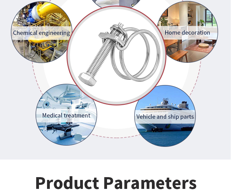 SS304 HOSE CLAMP CLIP DOUBLE WIRE HOSE CLAMP CLIP Radiator hose clamp ...