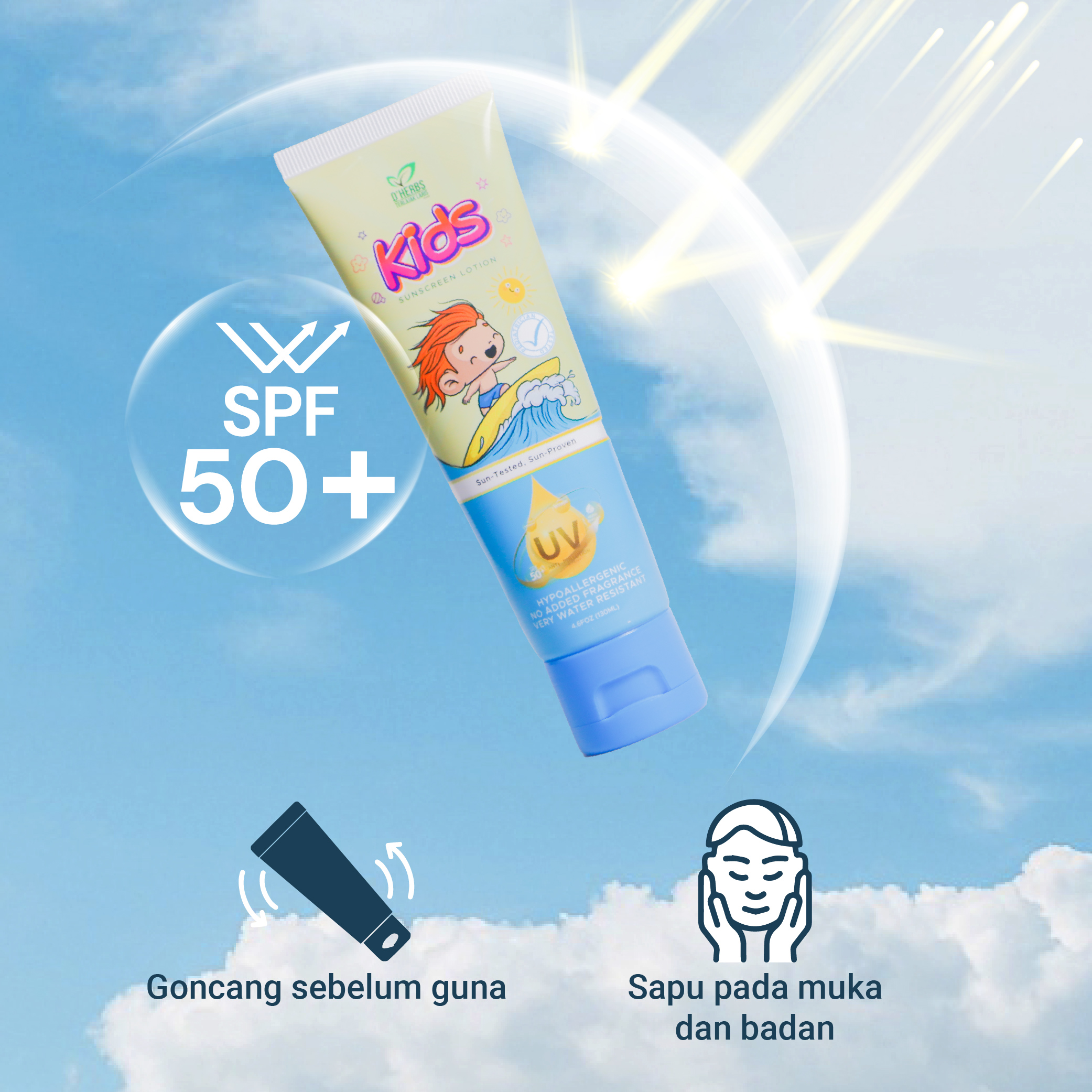 DHERBS KIDS SUNSCREEN LOTION | Shopee Malaysia