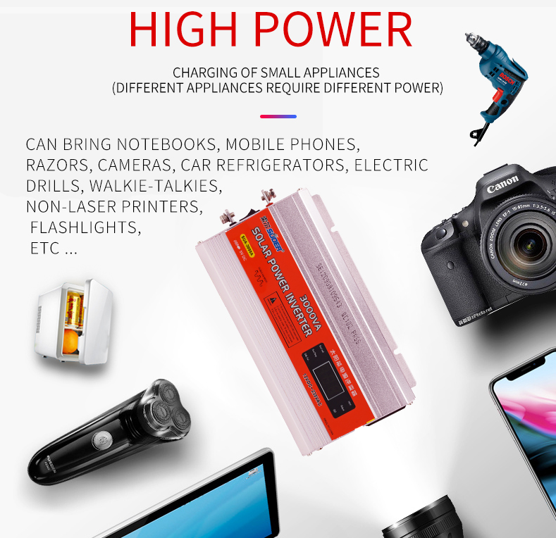 Suoer SUA-3000A Modified Sine Wave Inverter 3000W 12V 220V Power ...