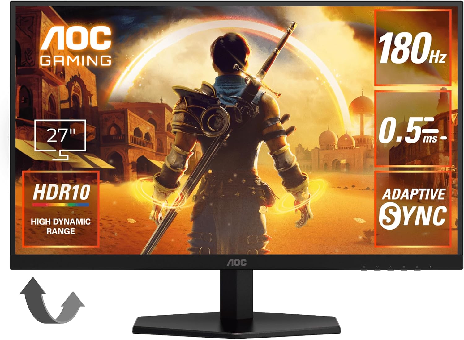 AOC 27G42E 27" GAMING MONITOR ( 27" FHD FAST IPS / 0.5MS / 180HZ ...