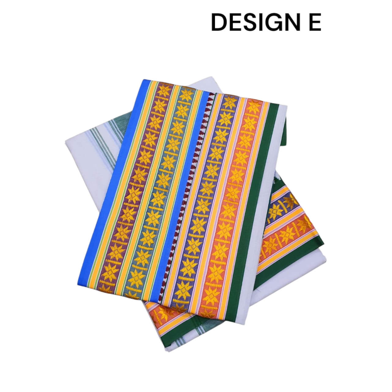 8x4 Nagpuri Special Cotton Veshti/Dhoti Thundu Set with Big Design ...