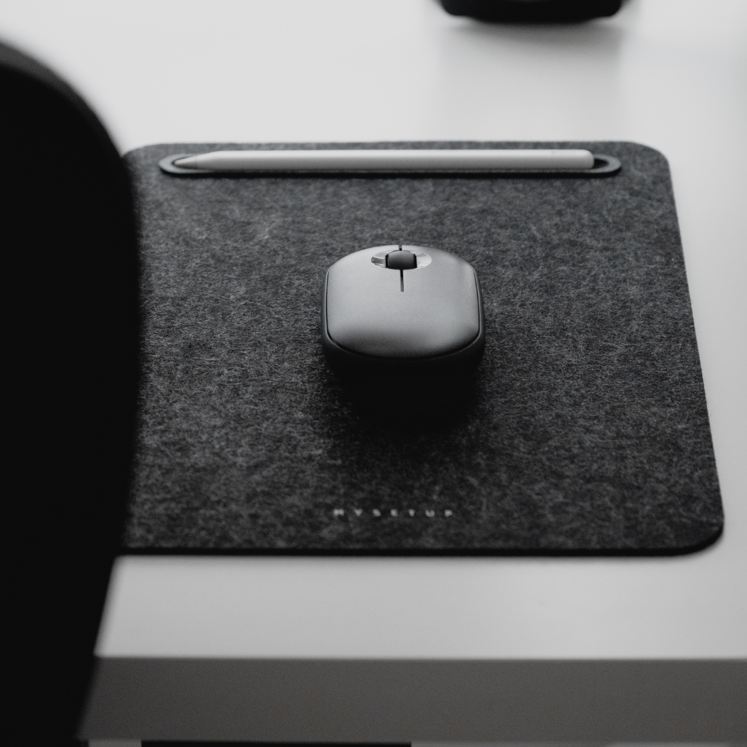 MYSETUP Wool Felt Mouse Pad with Pen Slot | Shopee Malaysia