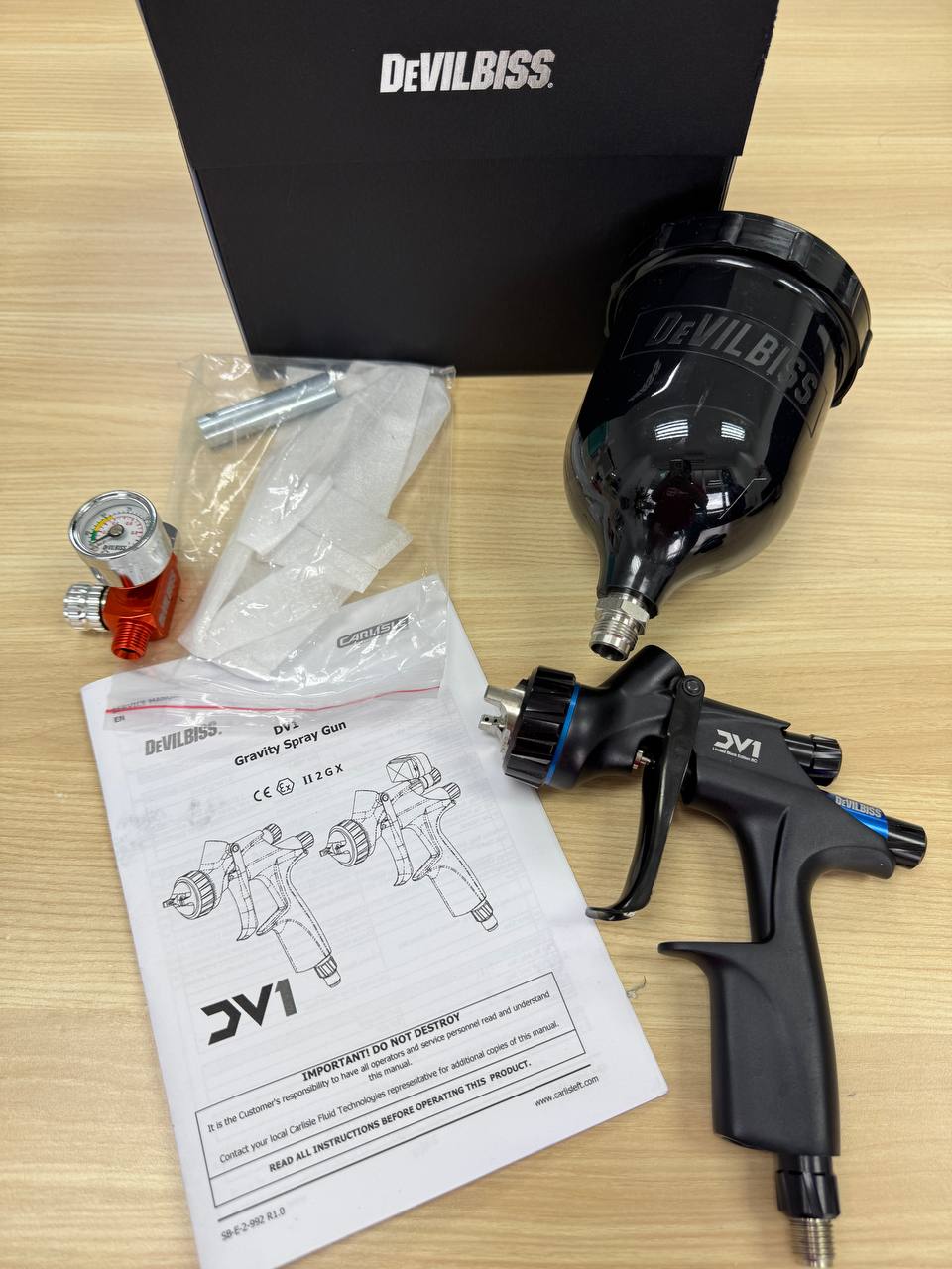DeVilbiss Basecoat Paint/Clear coat Spray Gun DV1 with DV1-B PLUS | Shopee Malaysia