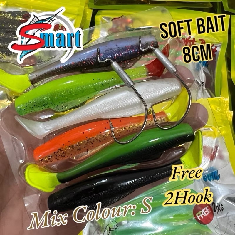 2025 Color Baru smartfishing Soft Plastic Lure 6cm 8cm 6pcs Killer Soft ...