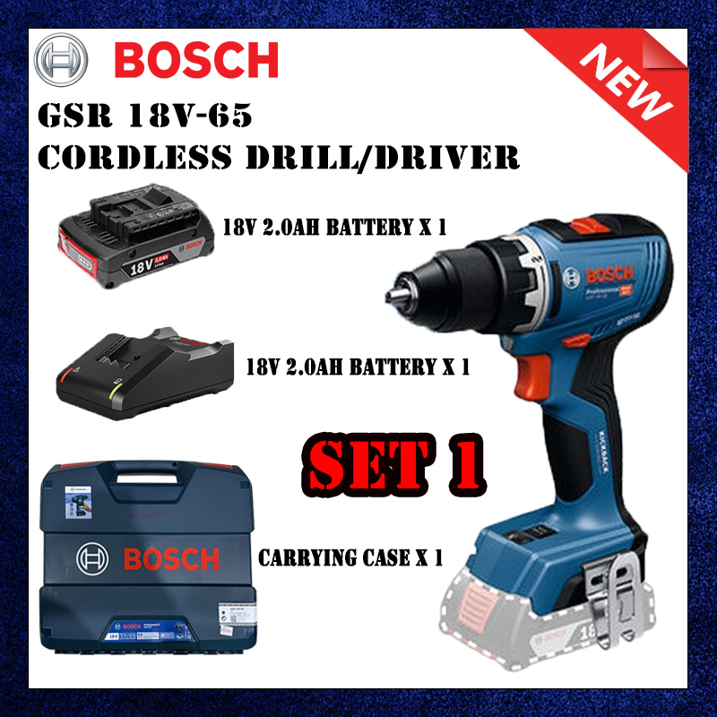 BOSCH GSR 18V-65 CORDLESS DRILL/DRIVER GSR18V-65 | Shopee Malaysia