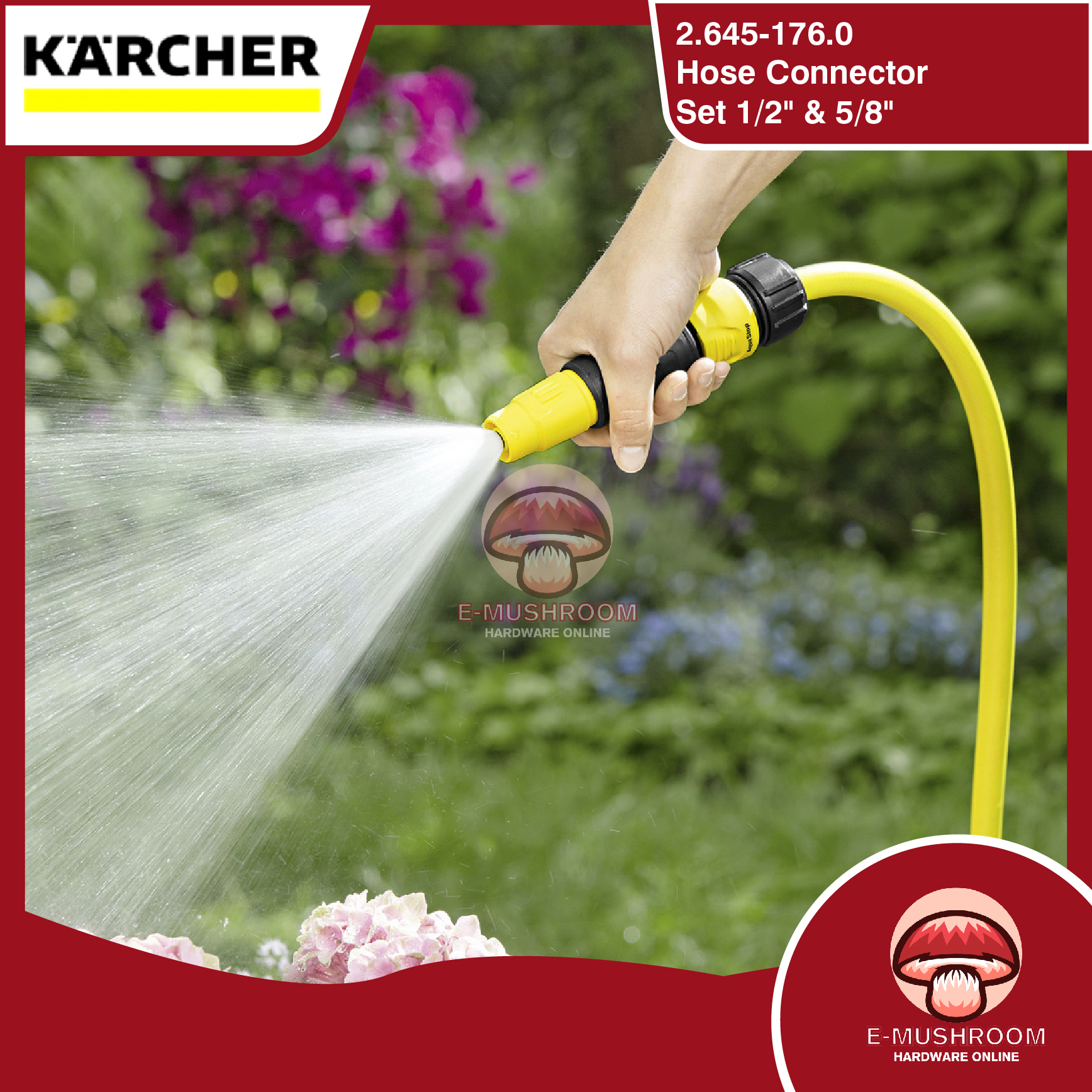Karcher Hose Connector Set 1/2" & 5/8" Hose Coupling Set 2.645-176.0 ...