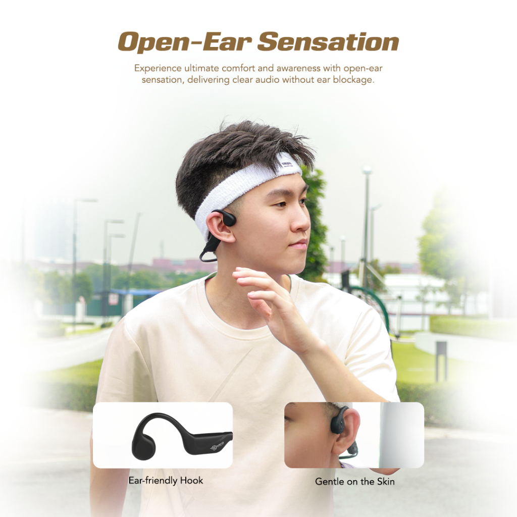 Dmes PureRun Bone Conduction Earbuds Bluetooth 5.4 IPX5 Waterproof 6H ...
