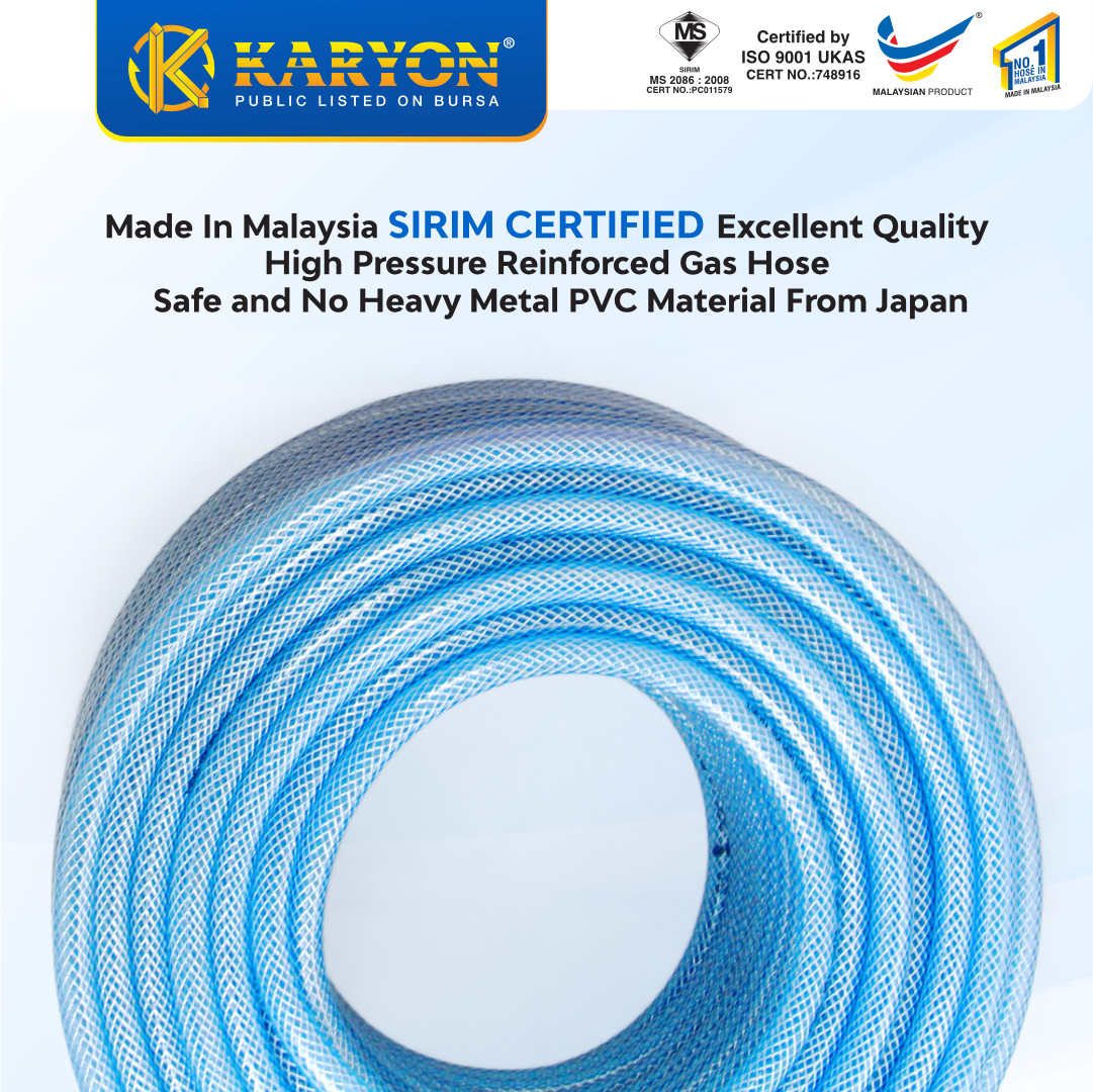 Karyon® Excellent Quality SIRIM Certified Net Transparent Gas Hose (9 ...