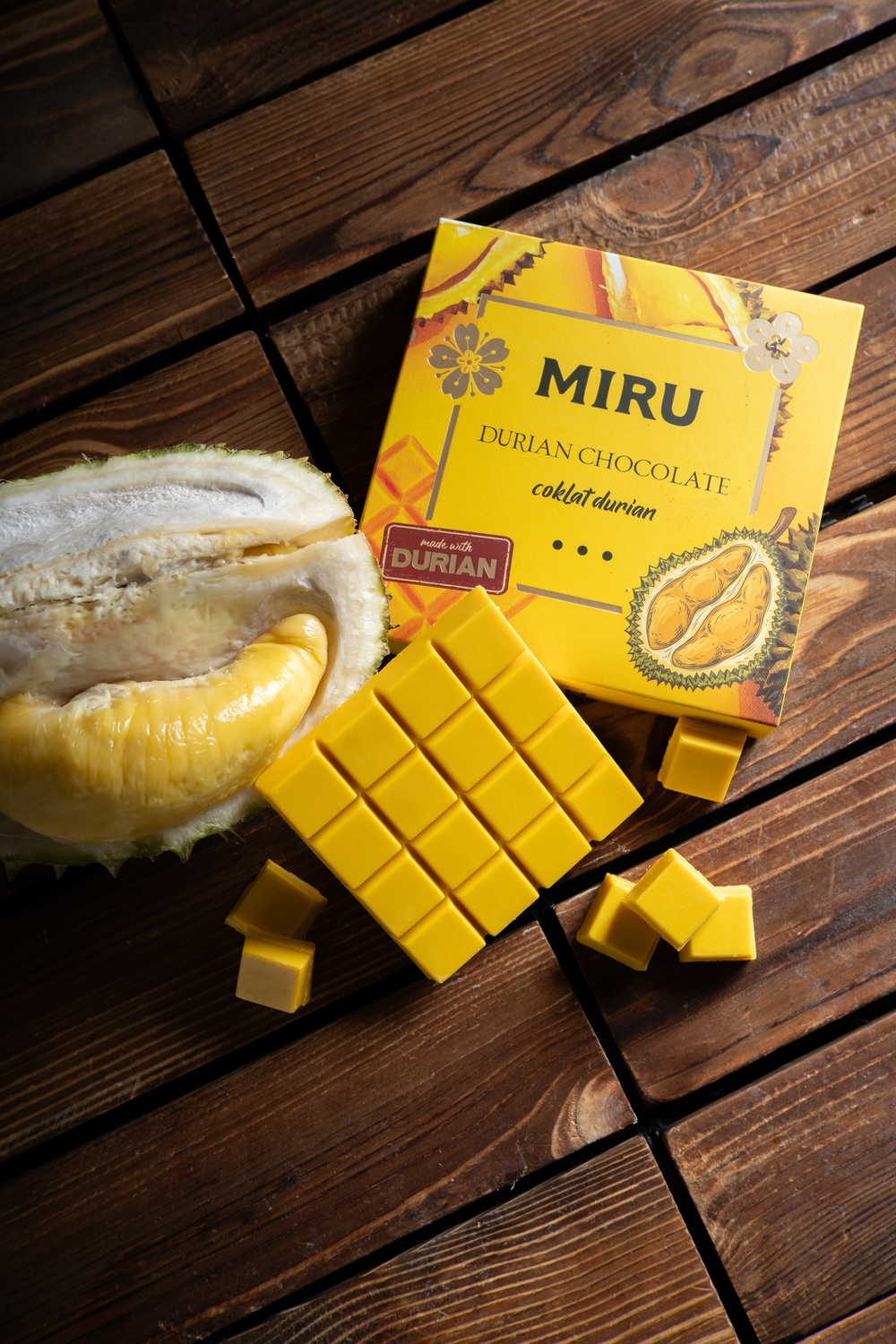 Halal Miru Premium Durian Chocolate | Premium Bar Coklat Durian Buatan ...