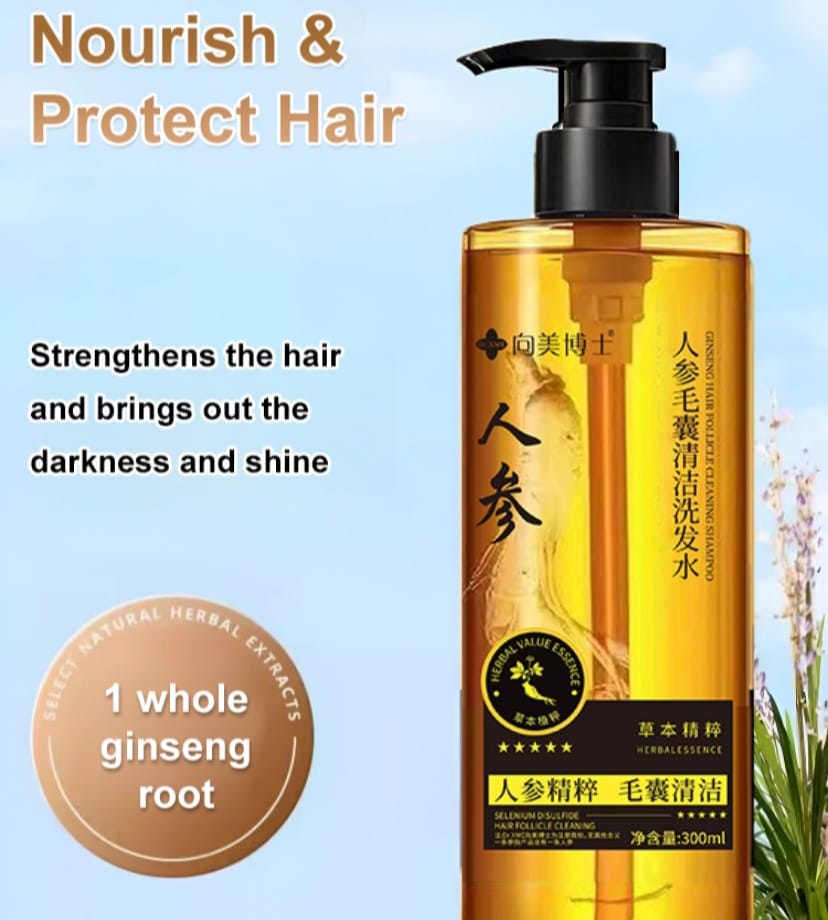 (BUY 1 FREE 1)Ginseng Polygonum Black Ganoderma Multiflorum Hair Shampoo Repair Dry Damaged Anti ...