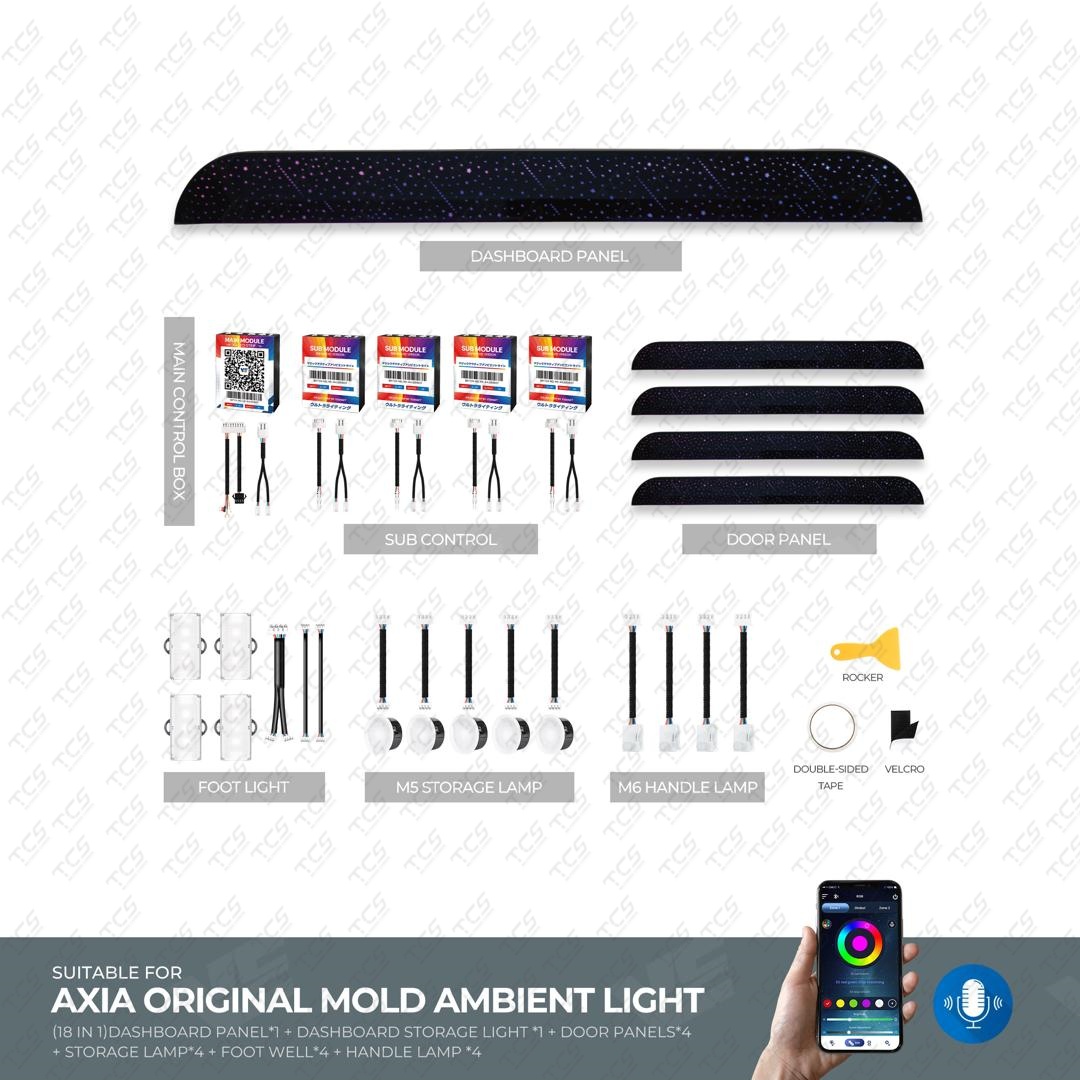 VE PERODUA AXIA NEW 2023-2025 CAR ATMOSPHERE AMBIENT LIGHT AI VOICE ...