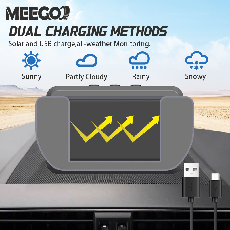MeeGoo TPMS Large Screen LED Display Tyre Pressure Monitor 輪胎監測器 (4 ...