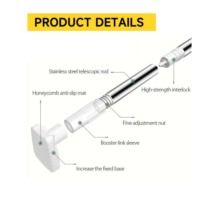 Telescopic Rod Tension Rod Adjustable Stainless Steel Punch Free for ...