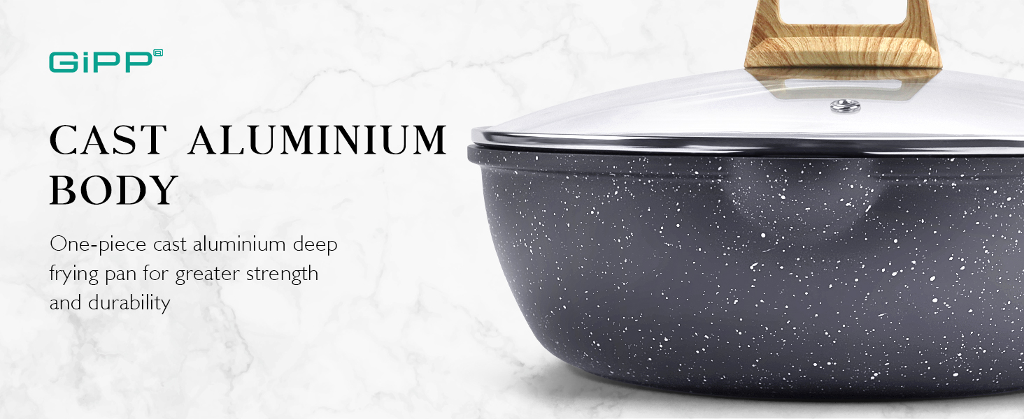 GIPP® Non-Stick Deep Fry Pan With Lid PFOA Free (24/28cm) | Shopee Malaysia