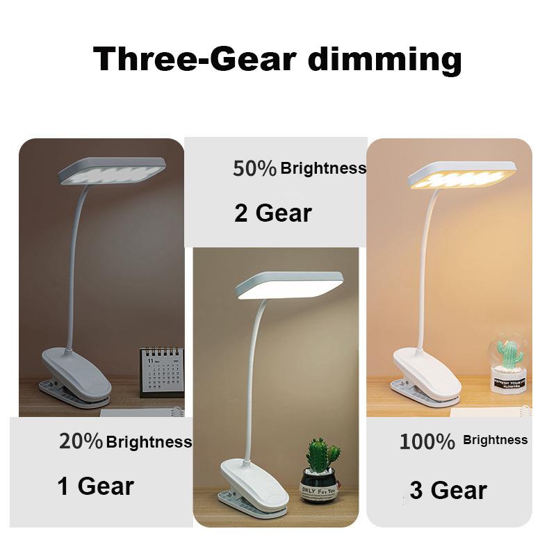Clip Table Lamp Desk Lamp Table Light For Study USB Plug LED Table ...