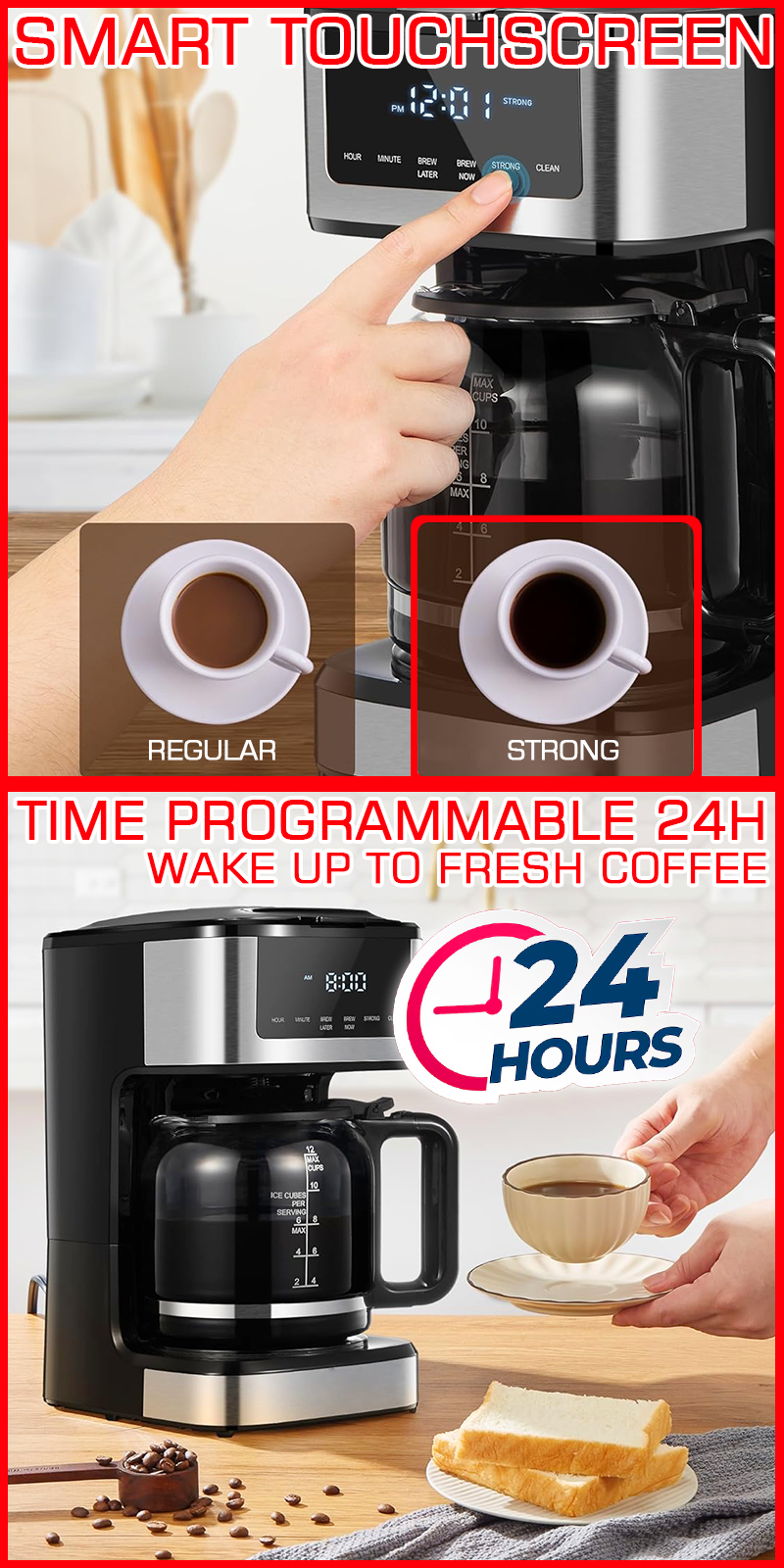 LAHOME Smart Drip Coffee Machine Hot/Ice Americano Tea Brew Maker ...