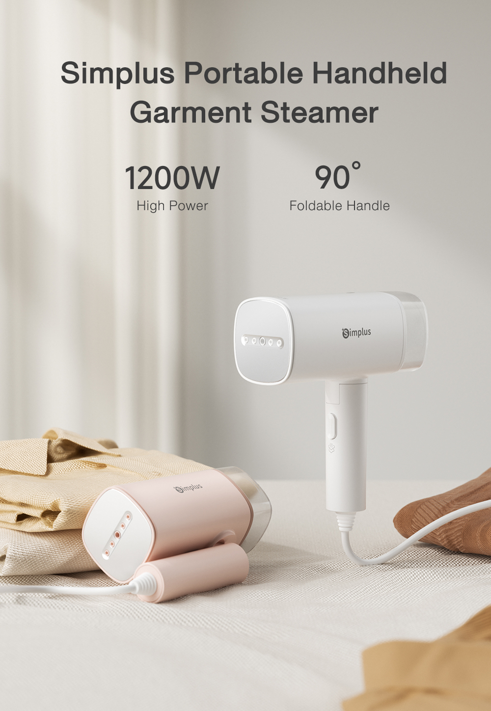 【Simplus Series】Handheld Garment Steamer Iron Steam Portable Travel ...