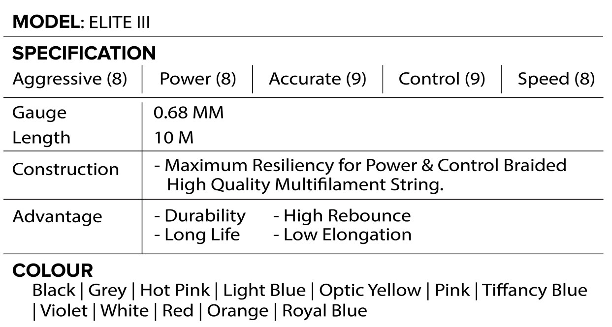 APACS Badminton String ELITE 3 ( 100% Original ) | Shopee Malaysia